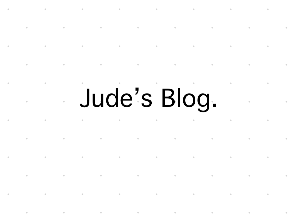 Jude Capachietti's blog